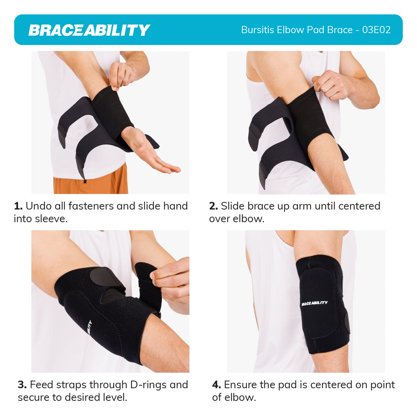 Bursitis Elbow Pad Brace | Olecranon Padded Sleeve & Bursa Wrap