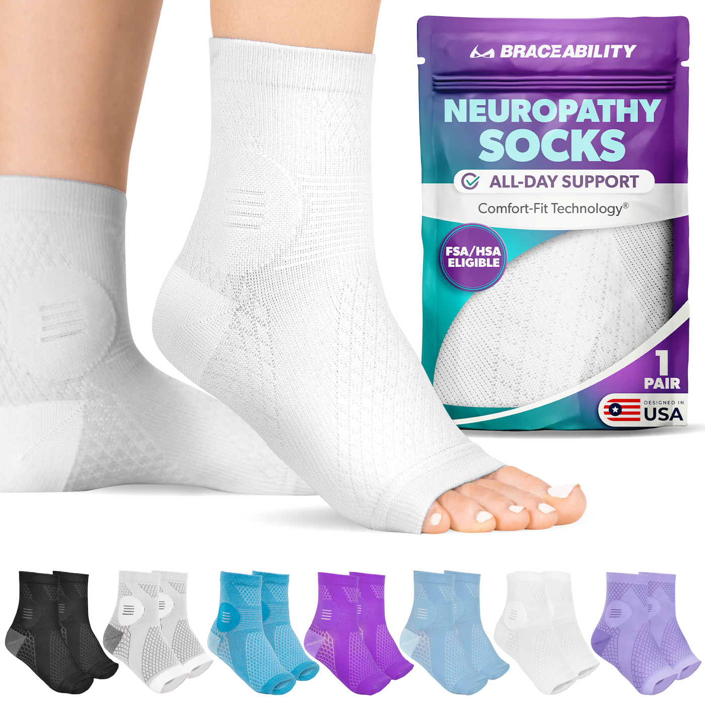 Soothing Compression Socks for Diabetic Neuropathy Pain